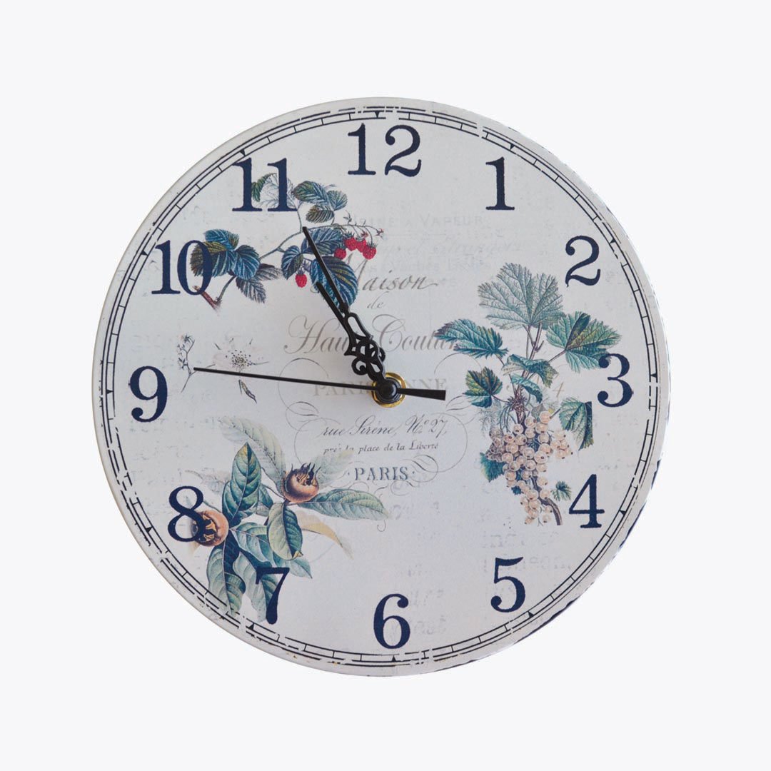 Botanical Metal Clock – Doormat Designs