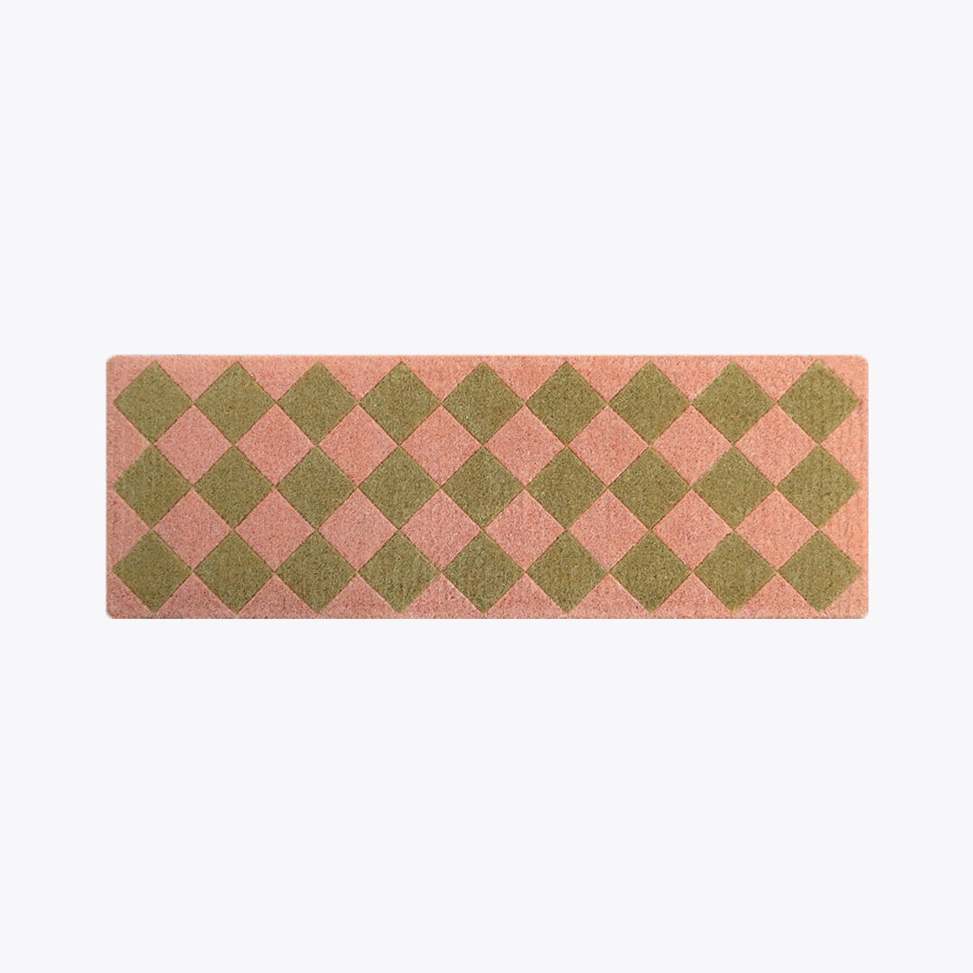 Long Pink Diamonds Doormat | Durable & Stylish Entry Mat – Doormat Designs